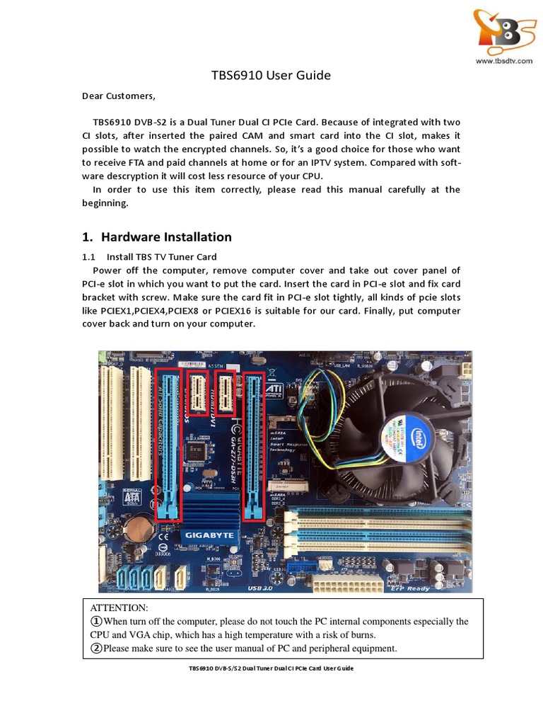 tbs6910 User Guide PDF | PDF | Device Driver | Microsoft Windows