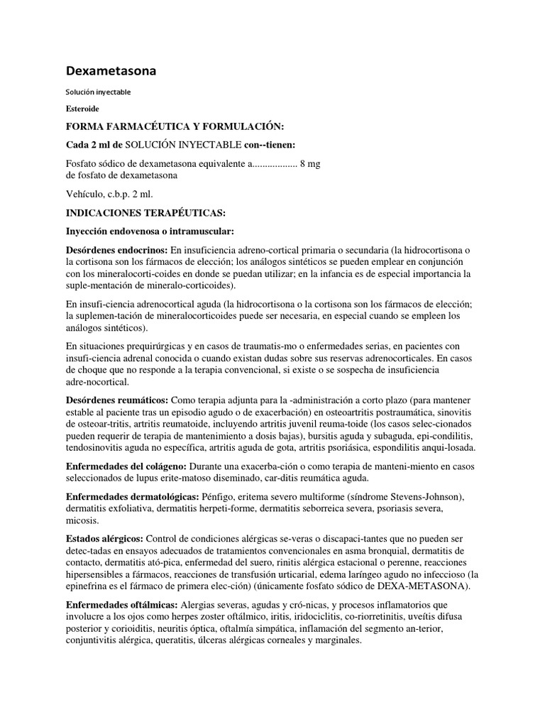 Dexametasona | PDF | Corticosteroides | Alergia