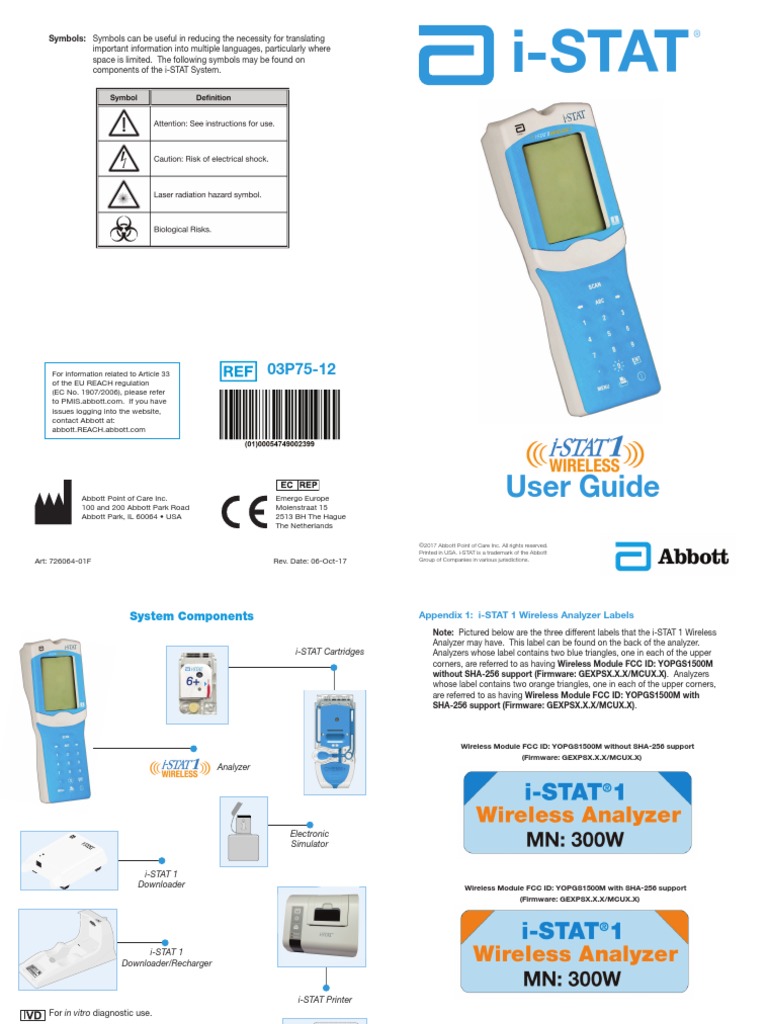 i-STAT: User Guide | PDF | Medical Specialties | Clinical Medicine