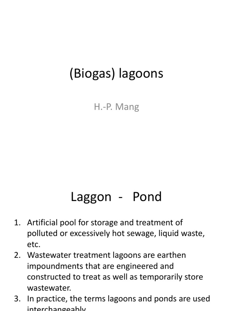 Biogas Lagoons: Treatment and Design | PDF | Sewage Treatment ...
