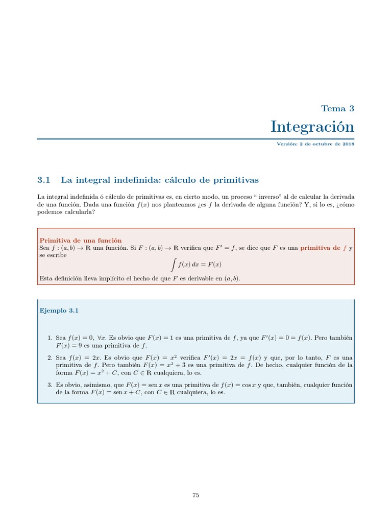 Tema3 PDF | PDF | Derivado | Integral