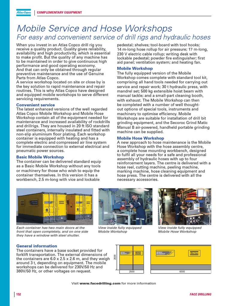 Mobile Hose Workshop for CE Certification | PDF | Drill | Drilling Rig
