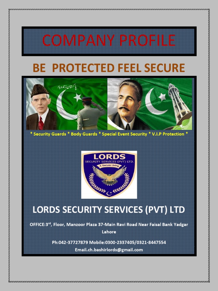 Company Profile Lords Security | PDF | Security Guard | Pakistan