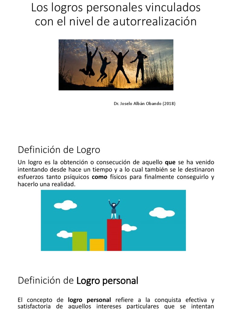 Definición y Valoración de Logros Personales | PDF | Ciencias del ...