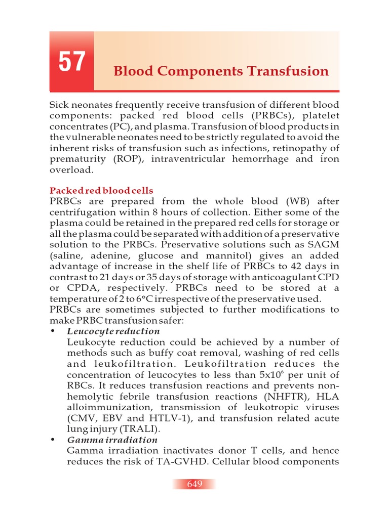 Blood Components Transfusion-2019 | PDF | Blood Transfusion | Platelet