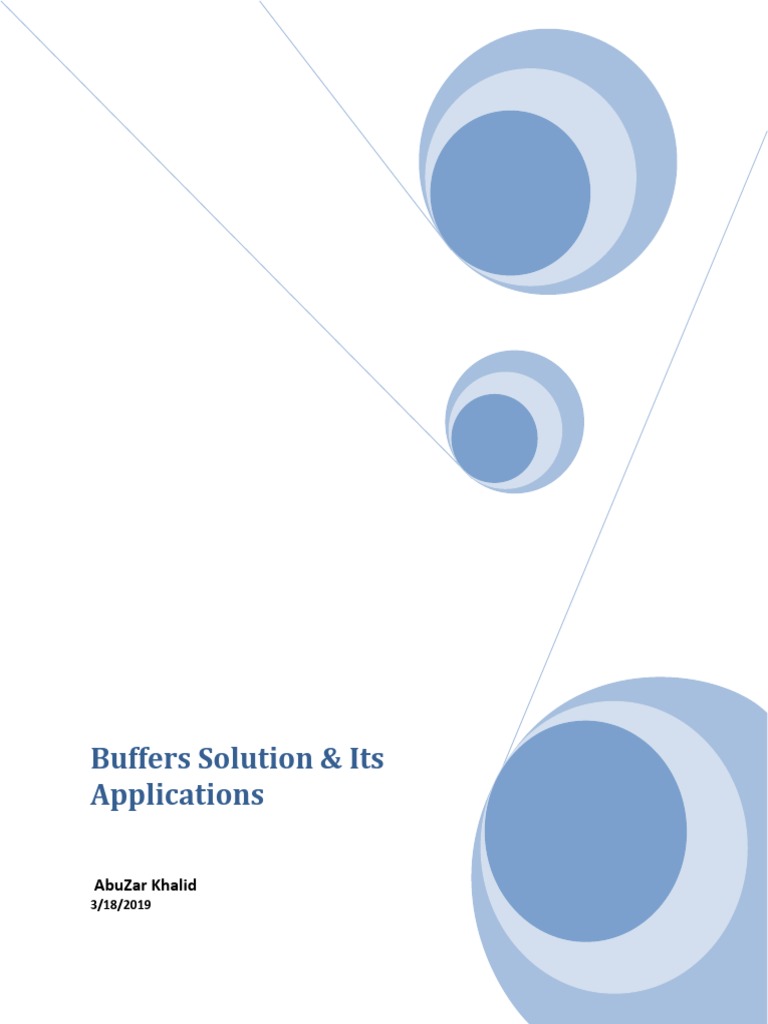 Buffers Solution | PDF | Buffer Solution | Ph