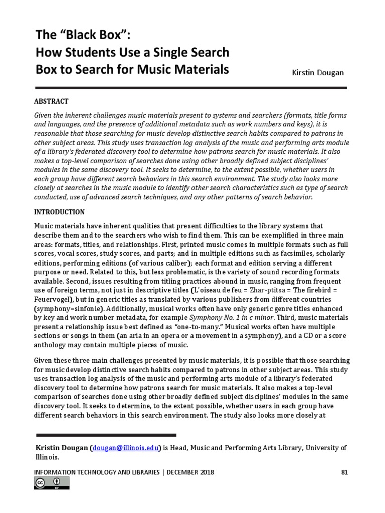 The Black Box | PDF | Libraries | Classical Music
