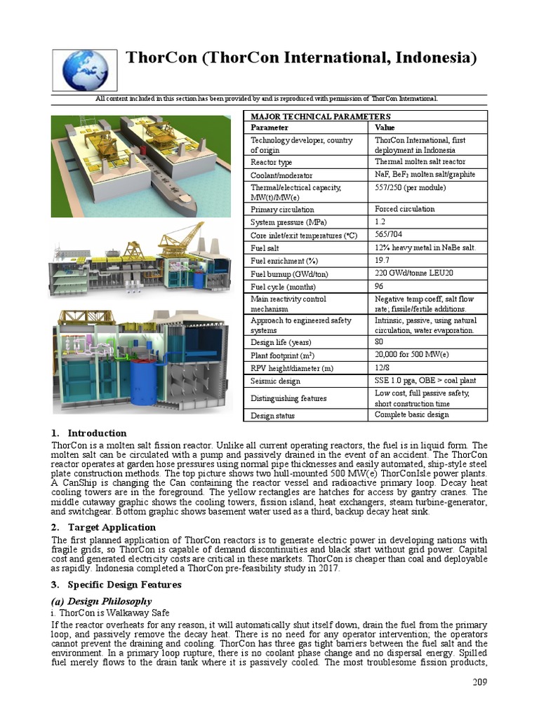 Thorcon (Thorcon International, Indonesia) : Design Philosophy | PDF ...