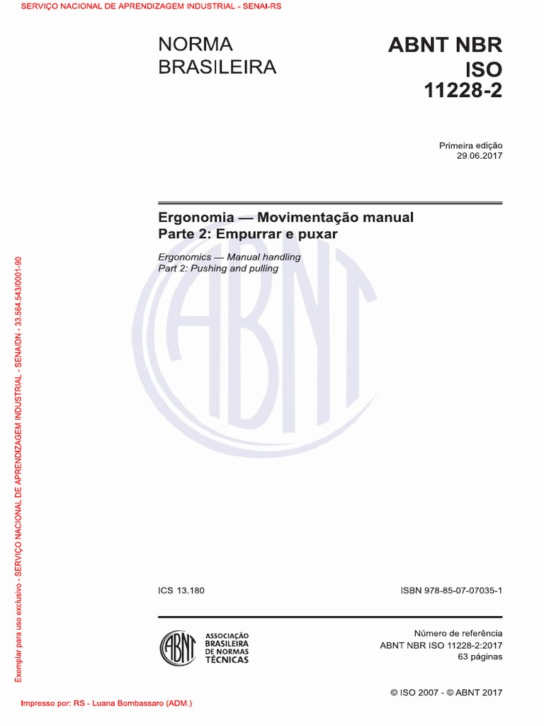 Abnt 11228-2 | PDF