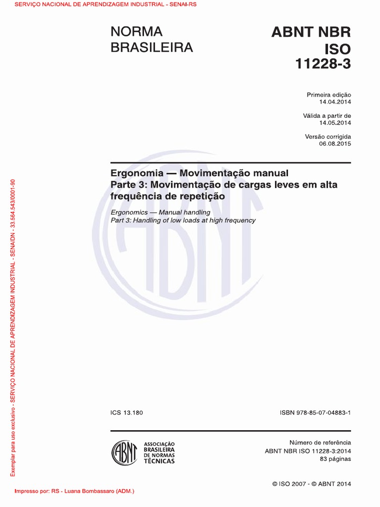 Abnt 11228-3 | PDF