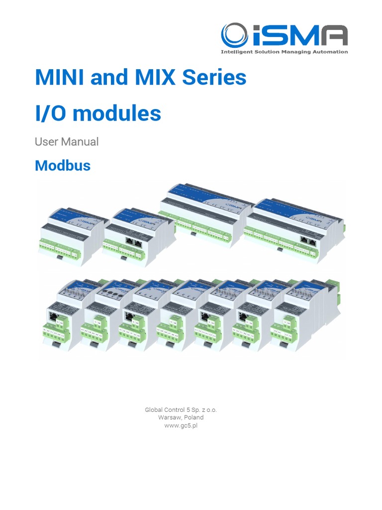 ISMA-B-MINI and MIX Series IO Manual Modbus | PDF | Sensor | Power Supply