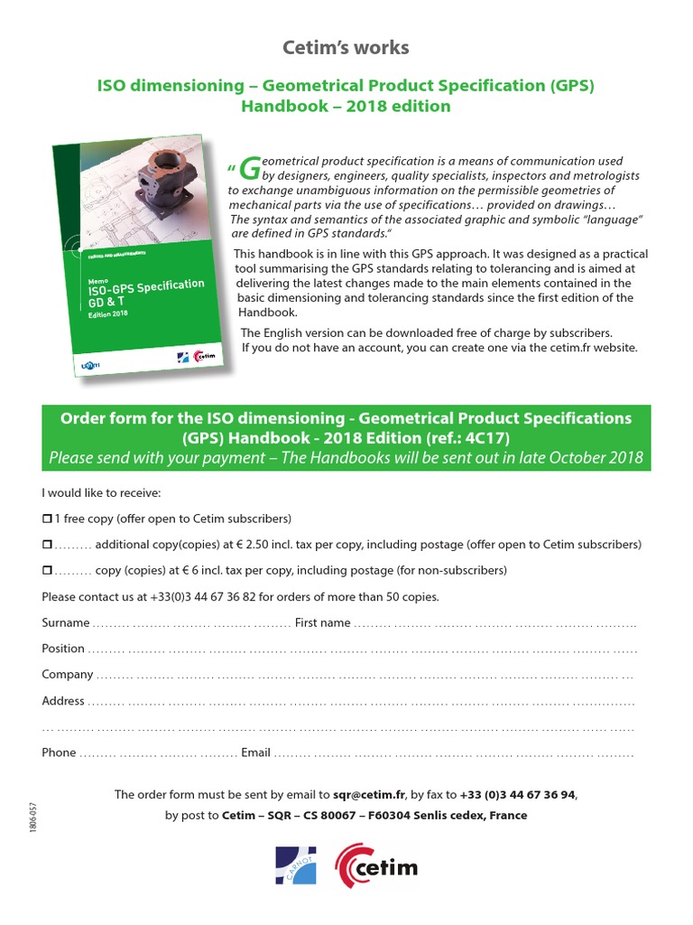 Cetim's Works: ISO Dimensioning - Geometrical Product Specification ...