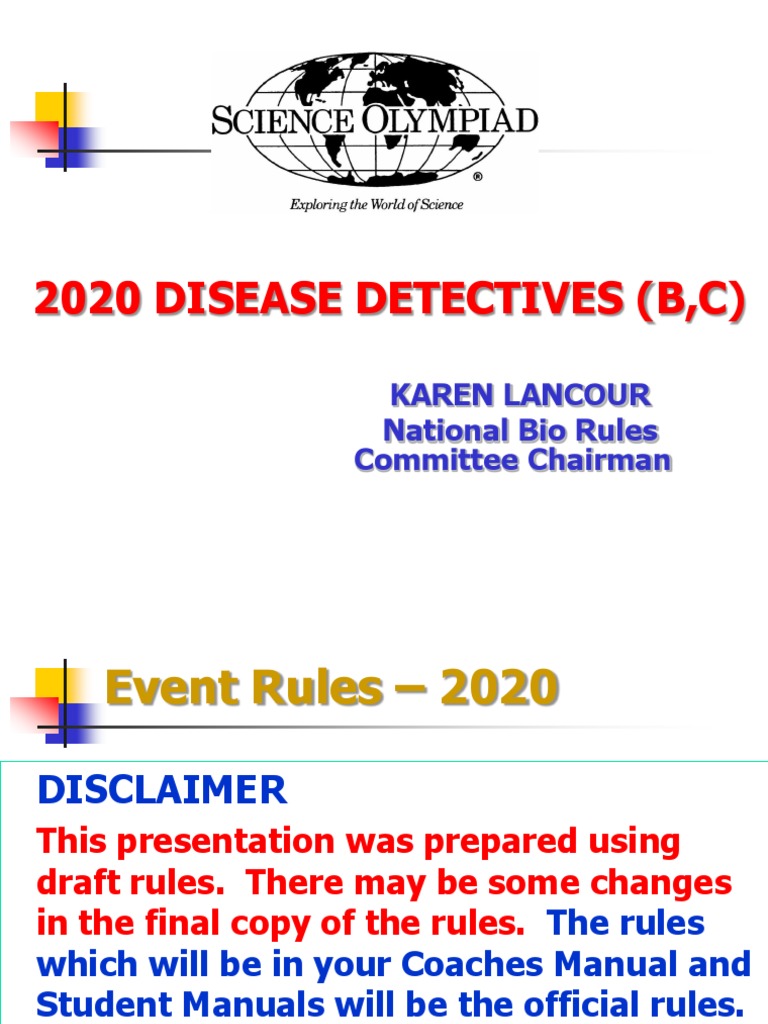 2020 Disease Detectives 071619 | PDF | Epidemiology | Public Health