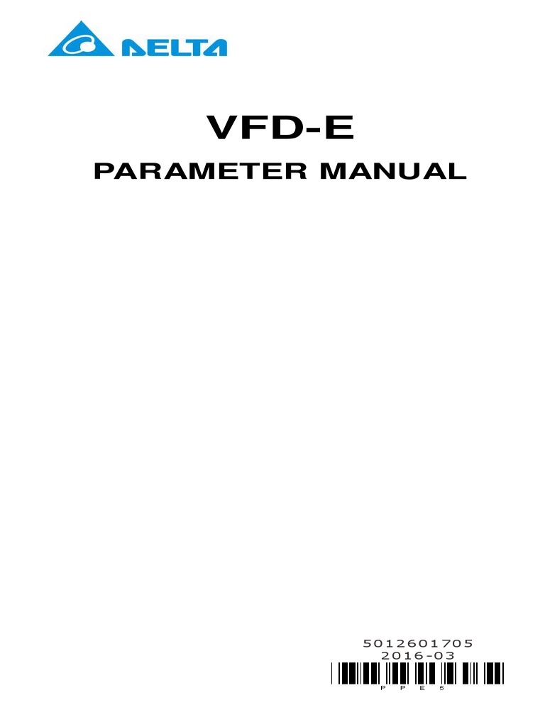 Delta VFD-E Parameter Manual | PDF | Programmable Logic Controller ...