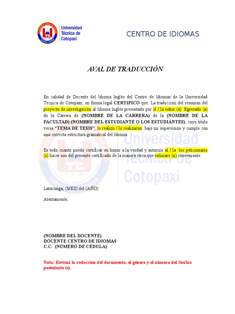 Modelo de Aval | PDF