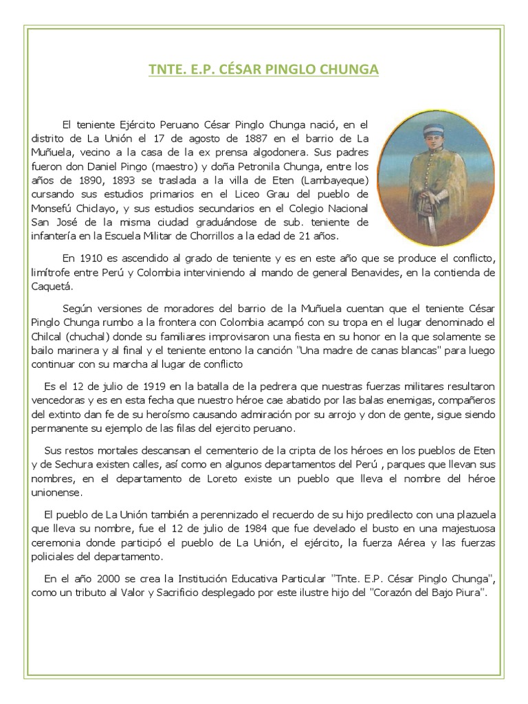 Biografia de Cesar Pinglo | PDF