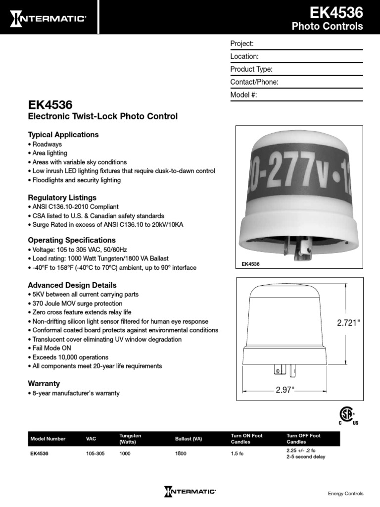 Electronic Twist-Lock Photo Control | PDF | Electrical Engineering ...