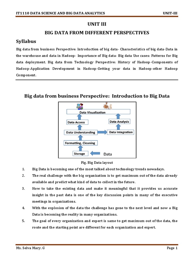 Notes of Data Science Unit 3 | PDF | Apache Hadoop | Big Data