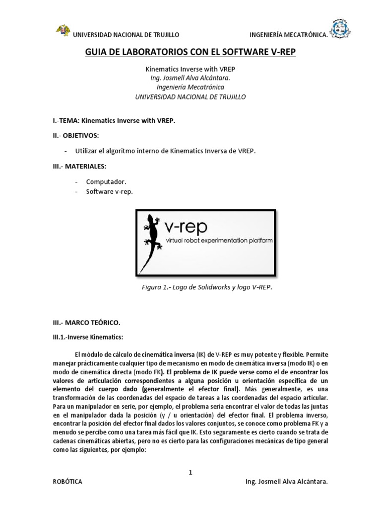 TUTORIAL VREP Cinemática Inversa | PDF | Ingeniería electromecánica ...