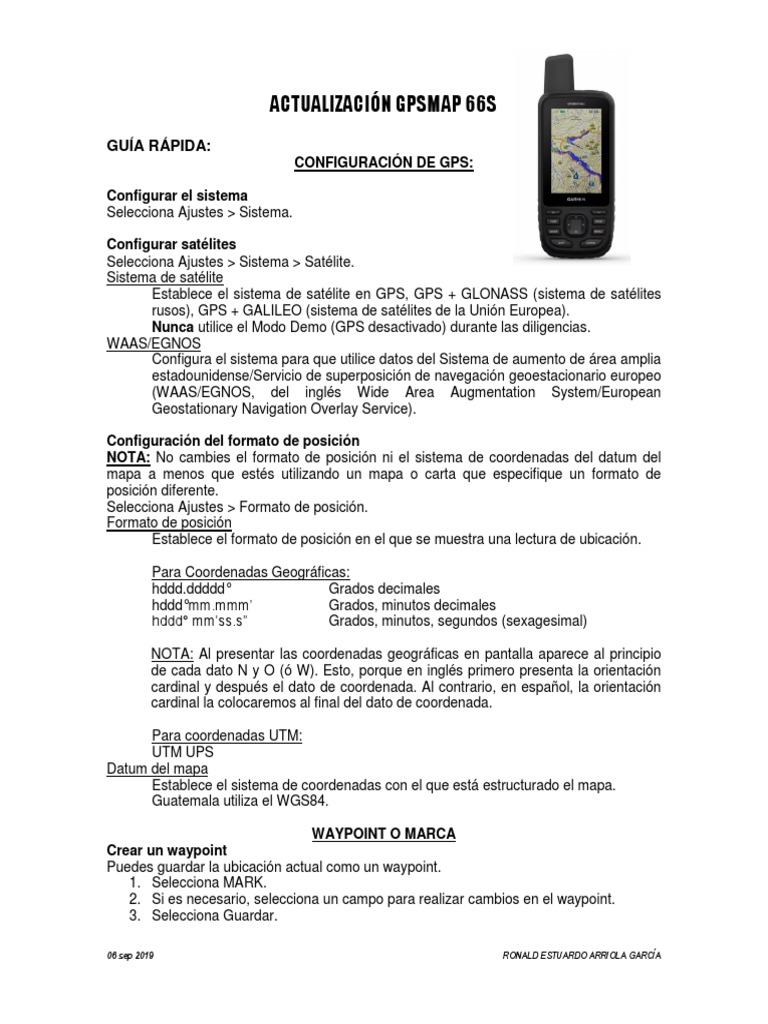 Actualización Gpsmap PDF | PDF | Sistema de Posicionamiento Global ...