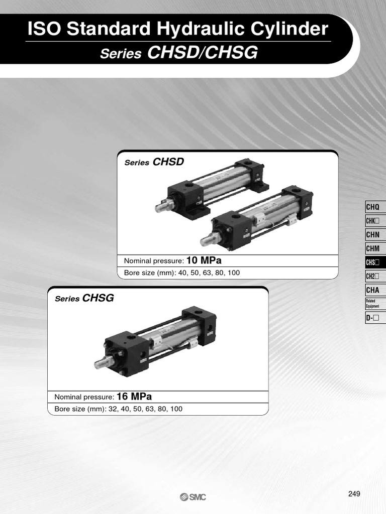ISO Standard Hydraulic Cylinder Sizes | PDF | Bipolar Junction ...