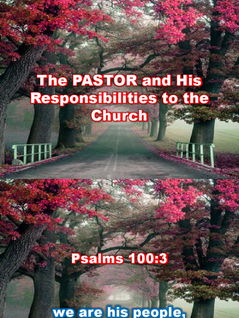 The PASTOR and His Responsibilities To The Church | PDF | Pastor | Theology