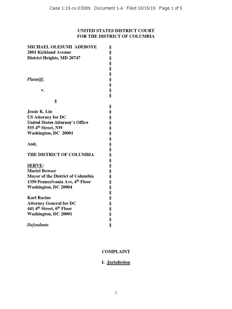 DC Jail | PDF | Negligence | Federal Tort Claims Act