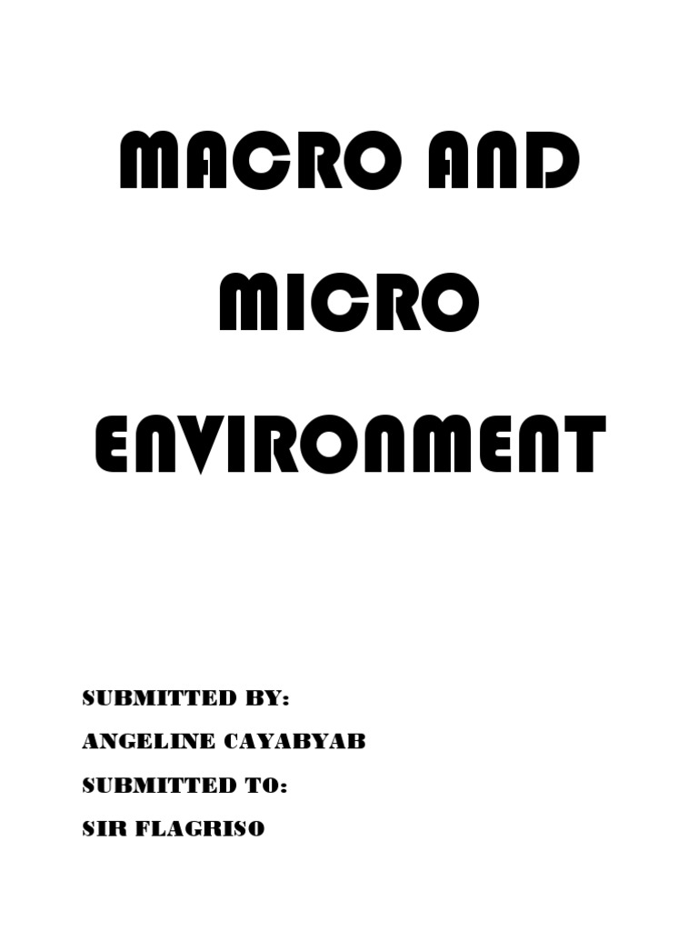 Macro and Micro Environment | PDF | Macroeconomics | Microeconomics