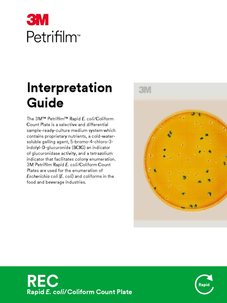 3m Petrifilm Rapid e Coli Coliform Count Plate Interpretation Guide REC ...
