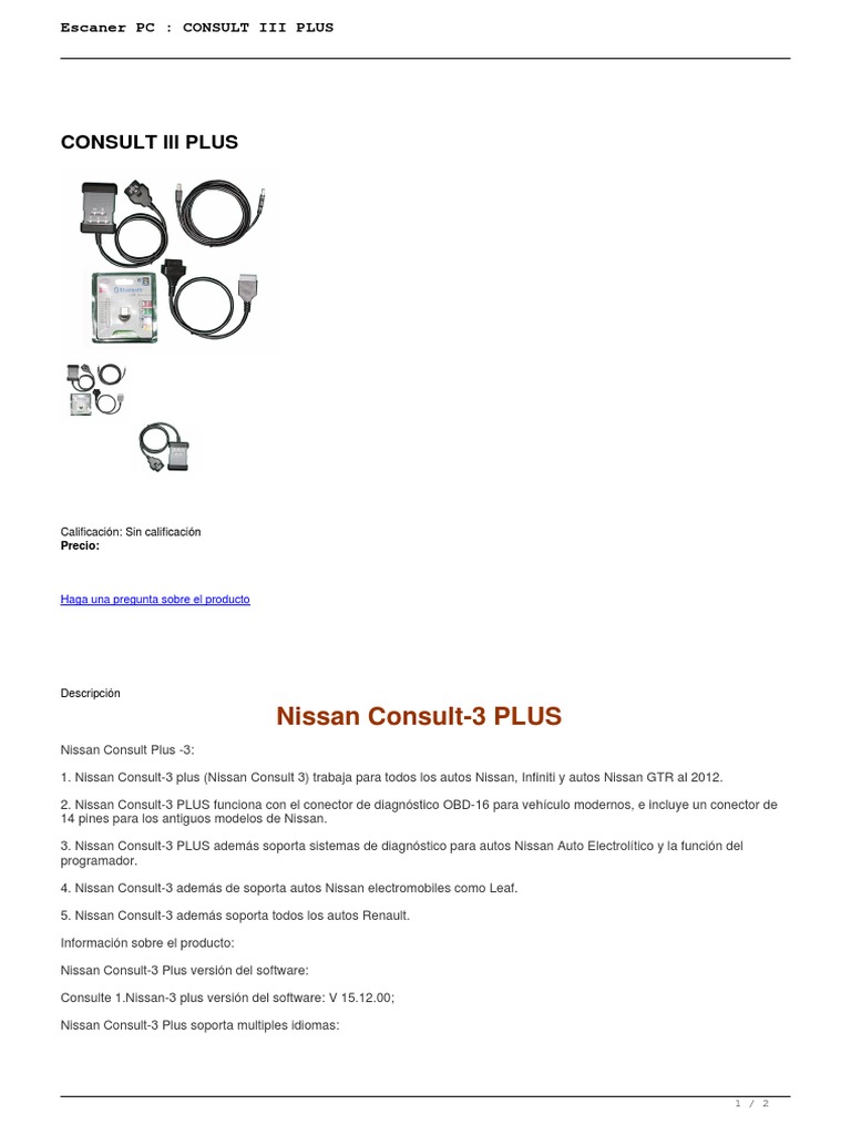 Consult III Plus Detail | PDF | Nissan | Microsoft Windows
