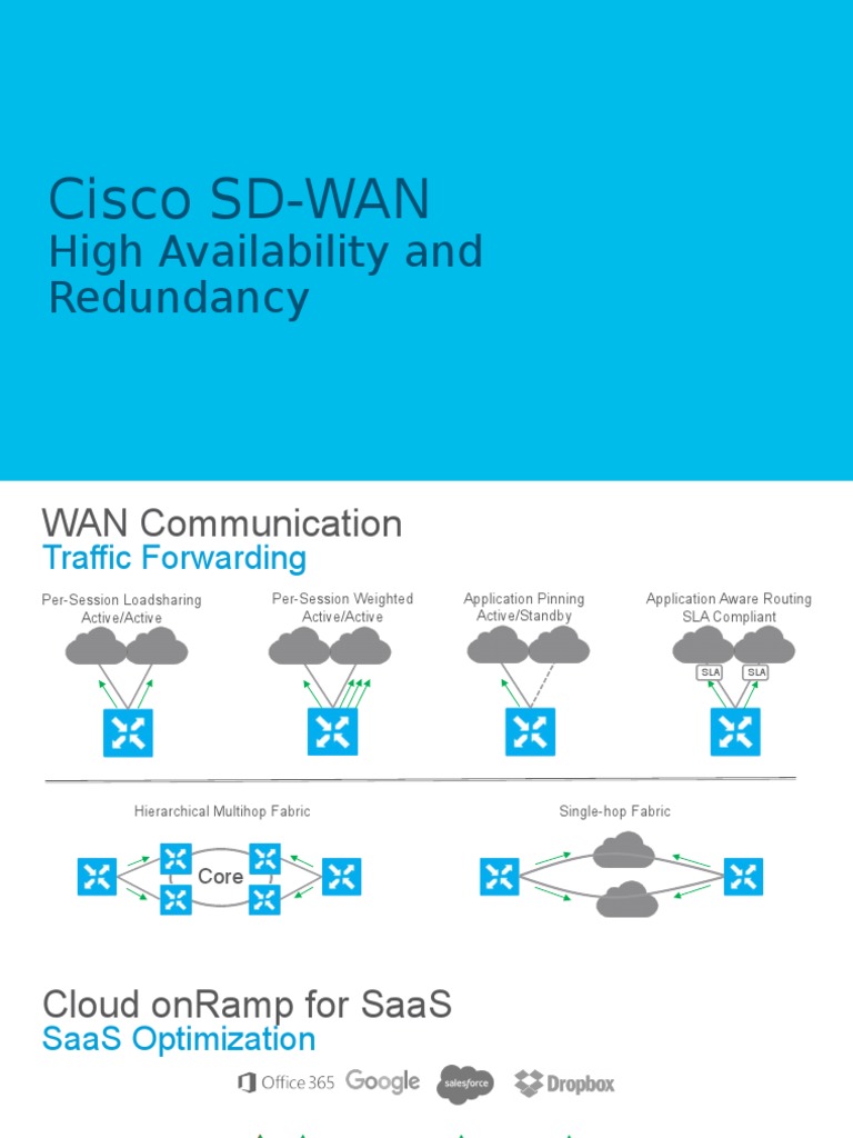 Cisco SD-WAN: High Availability and Redundancy | PDF | Internet Architecture | Information And ...