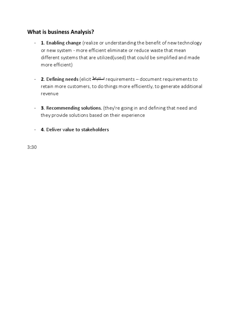 Business Analysis | PDF