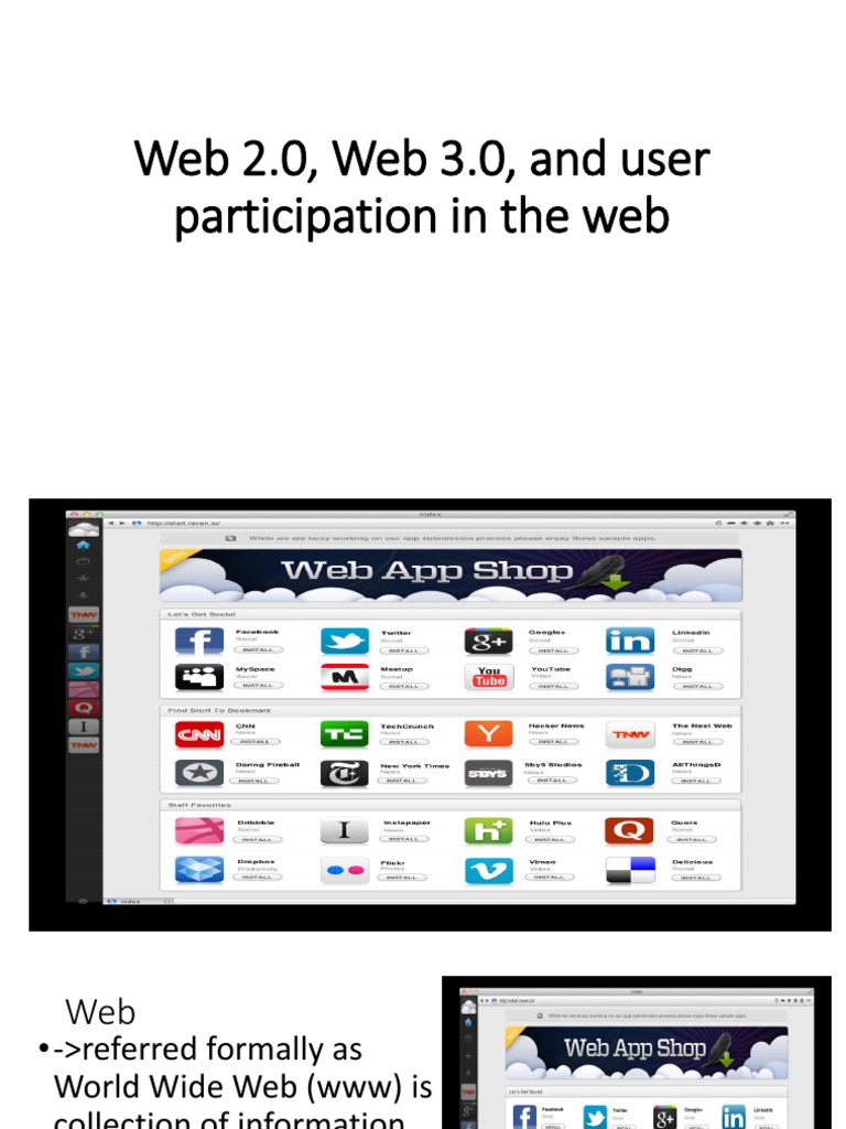 Web 2.0, Web 3.0, and User Participation in The Web | PDF | Semantic ...