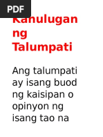 0601 - Kahulugan, Layunin, at Gamit NG Talumpati | PDF