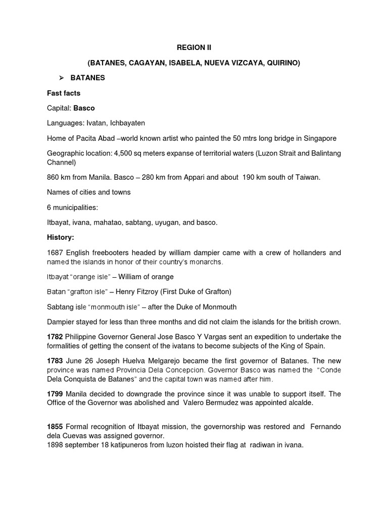 Region Ii | PDF | Foods | Nature