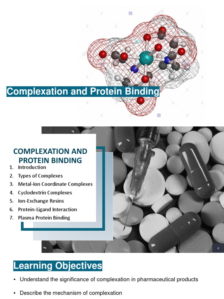 LEC - 5 - Complexation and Protein Binding | Download Free PDF | Coordination Complex | Ligand