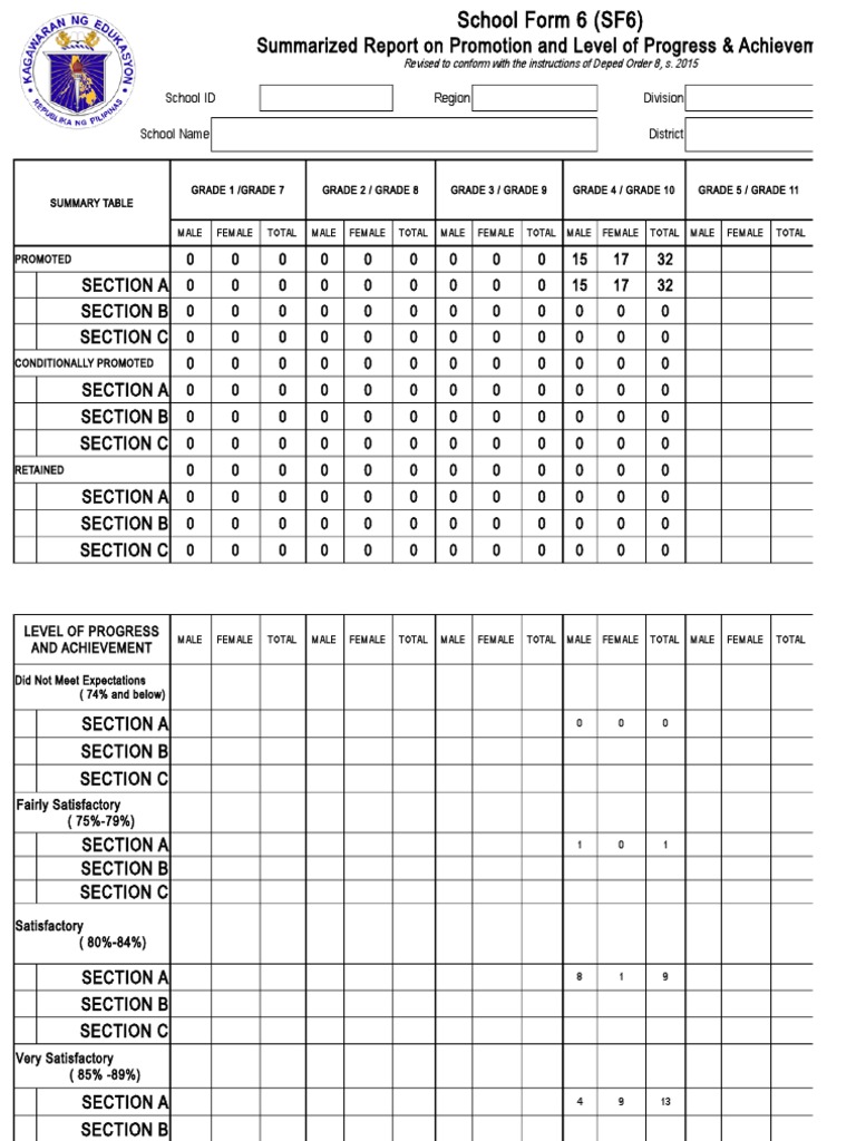 sf5 Blank For School Files | PDF | Teaching | Learning