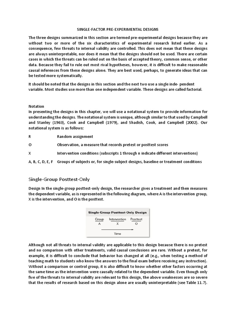 One Group Pretest Posttest | PDF | Experiment | Research Methods