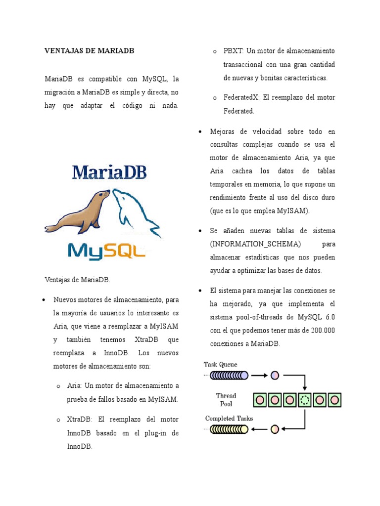 MariaDB Ventajas | PDF | Datos de computadora | SQL