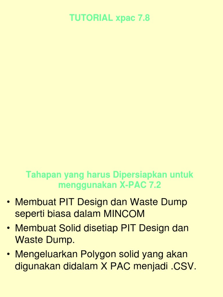 Tutorial for Preparing and Exporting Polygons from MINCOM for Use in XPAC 7.8 | PDF | Polygon ...