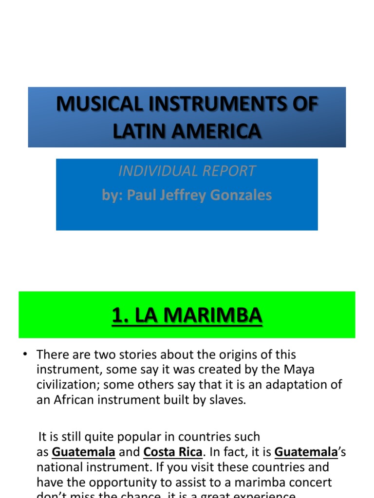 Traditional Latin American Instruments | PDF | Musical Instruments ...