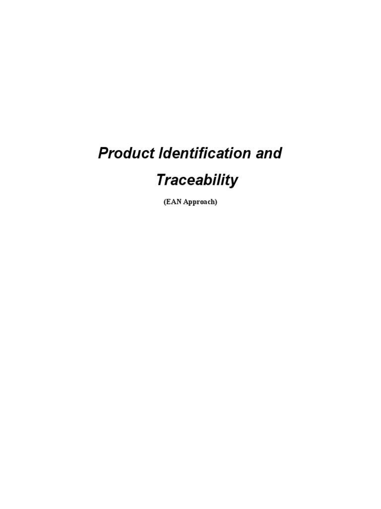 Product Identification and Traceability | PDF | Barcode | Image Scanner