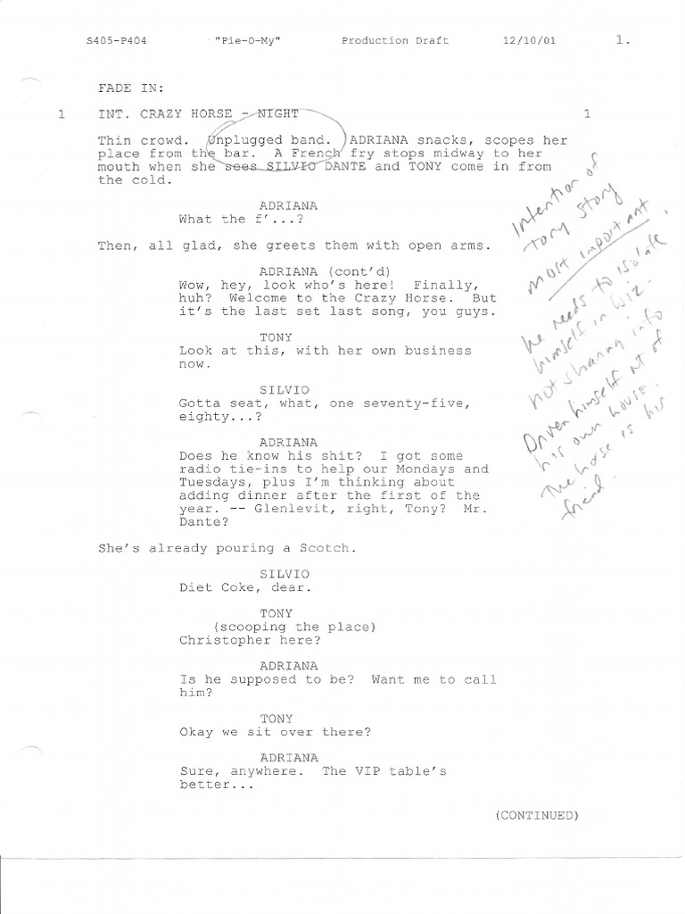 The Sopranos 4x05 - Pie O My | PDF