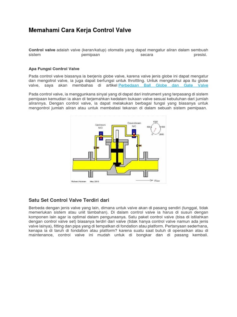 Memahami Cara Kerja Control Valve | PDF