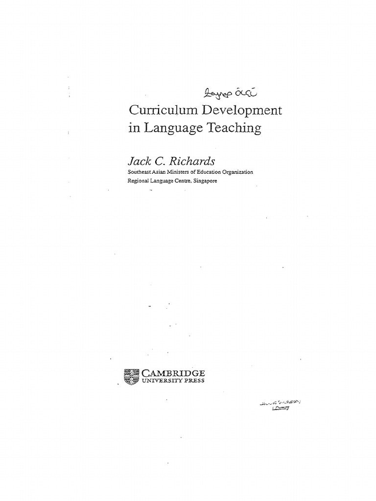 Jack C. Richards - Curriculum Development in Language Teaching ...