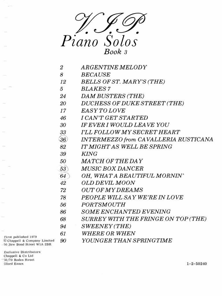 VIP Piano Solos 3 | PDF