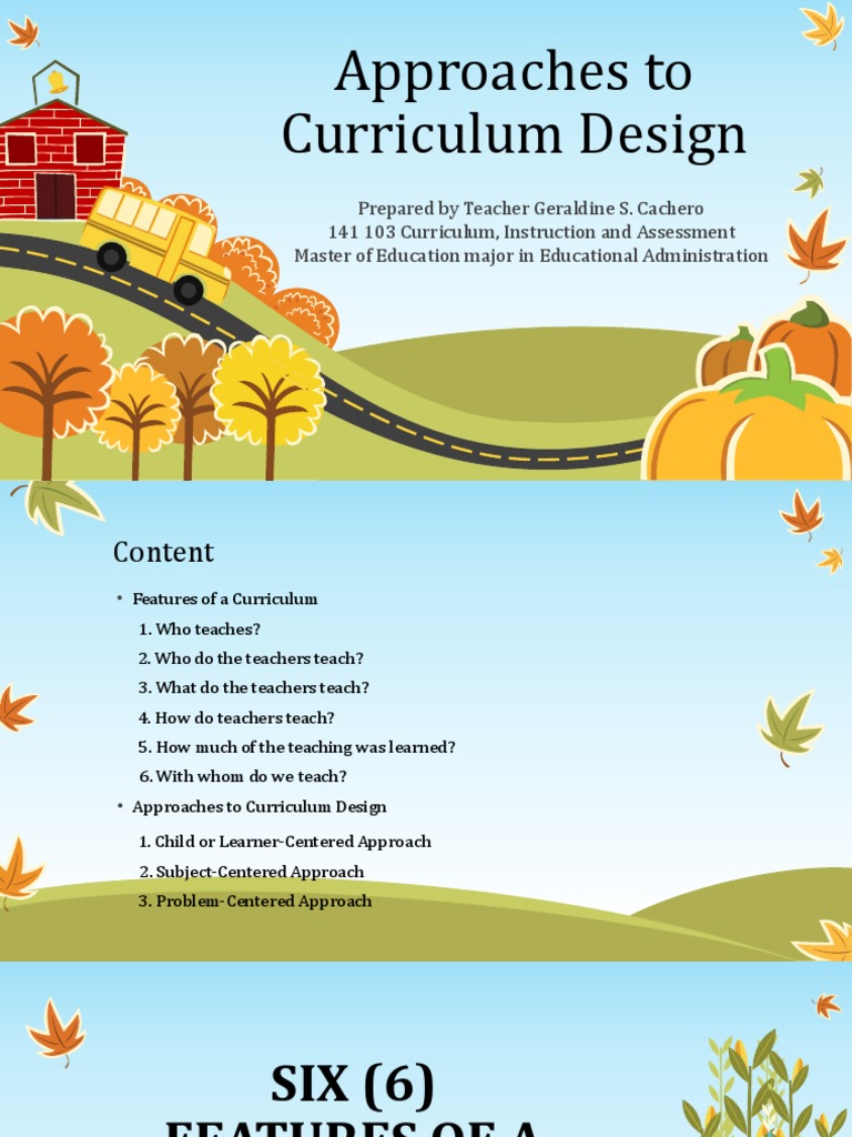 Approaches To Curriculum Design | PDF | Curriculum | Learning