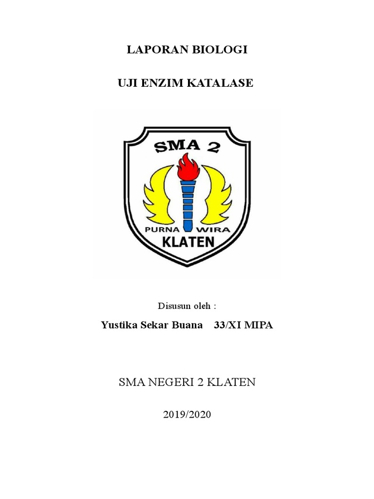 LAPORAN BIOLOGI Uji Enzim Katalase | PDF