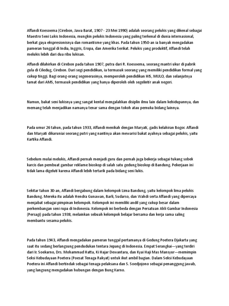 Affandi Kusuma | PDF