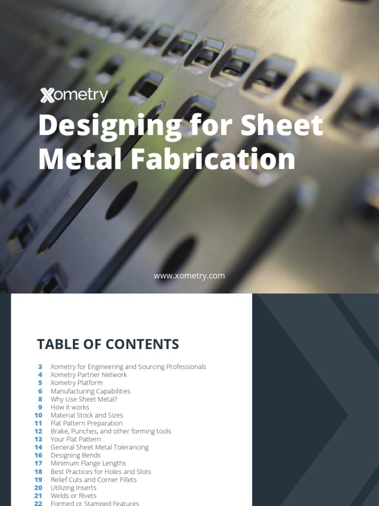 Designing For Sheet Metal Xometry Ebook | PDF | Sheet Metal | 3 D Printing